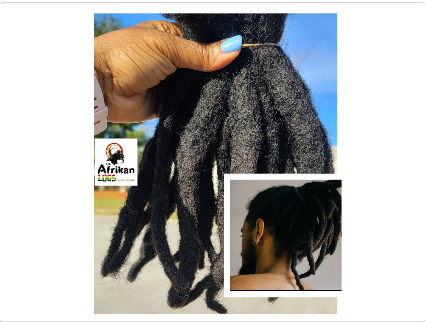 Congo fingers Marley Rasta Wiclocs Freeform Medusa Extensions 10 locs ...