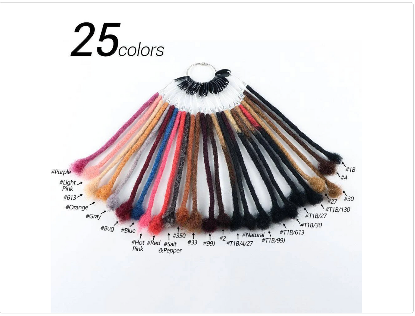 Congo fingers Marley Rasta Wiclocs Freeform Medusa Extensions 10 locs ...