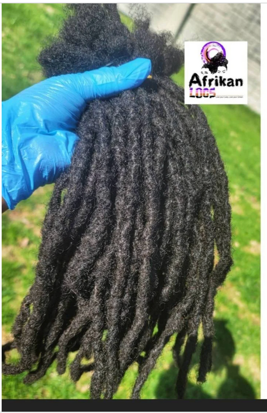 Interloc Dreadloc Extensions 100% Human Hair Interlocked locs Natural ...