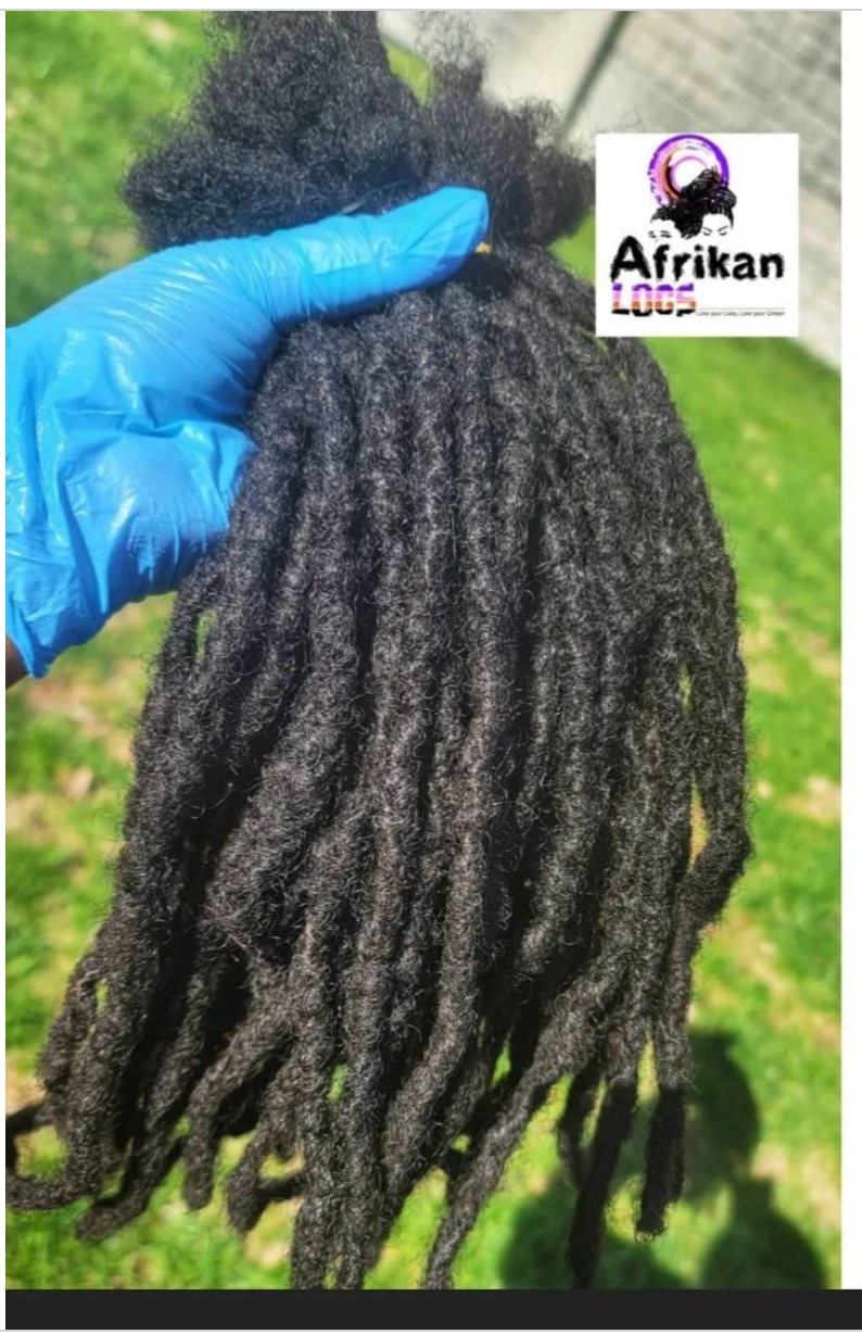 Interloc Dreadloc Extensions 100% Human Hair Interlocked locs Natural ...