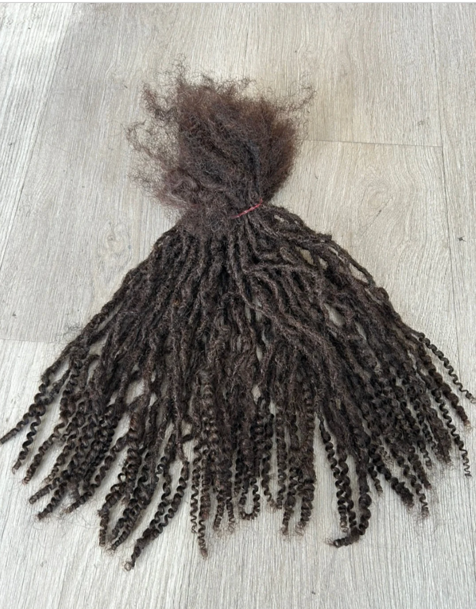 GODESS Interloc Curl Microloc Extensions 100% Human Hai Handmade 10-40 ...